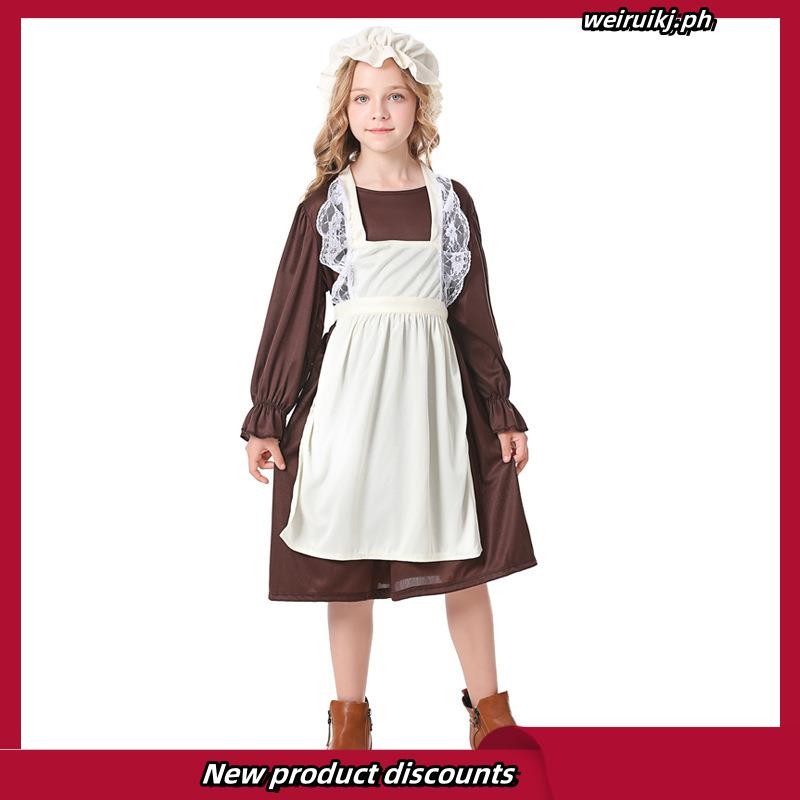 Halloween Cosplay Medieval Commoner Costumes Girls Poor Role-play ...