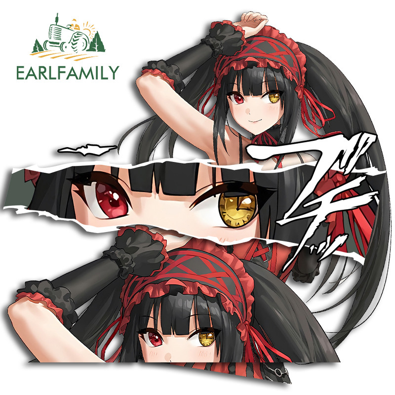 EARLFAMILY 13cm Tokisaki Kurumi Car Sticker Campervan Bumper Storage ...