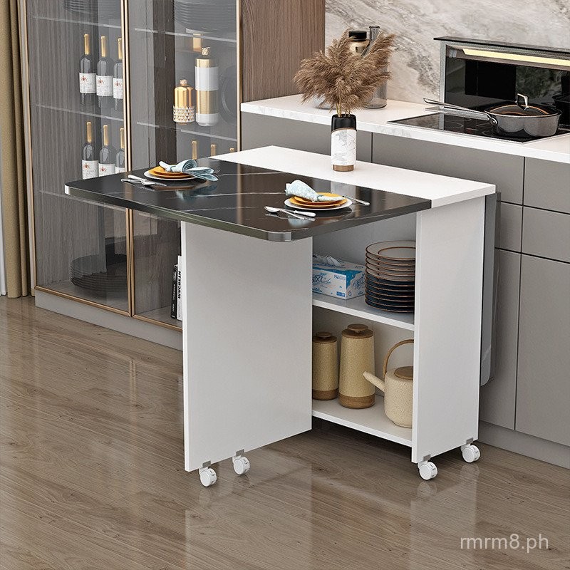 Household Folding Dining Table Small Apartment Movable Rectangular ...