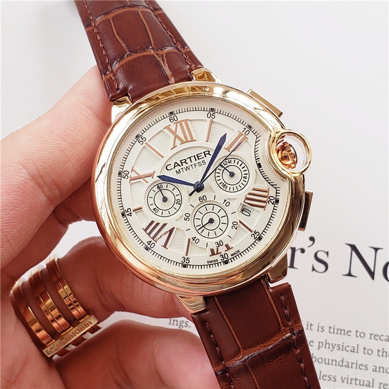Cartier Classic Series Watch Three-Eye Six-Hand Dial Multi-Function ...