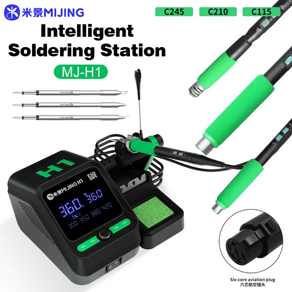 Mijing H1 Soldering Station with Soldering Iron Tip 210/245/115 Handle ...