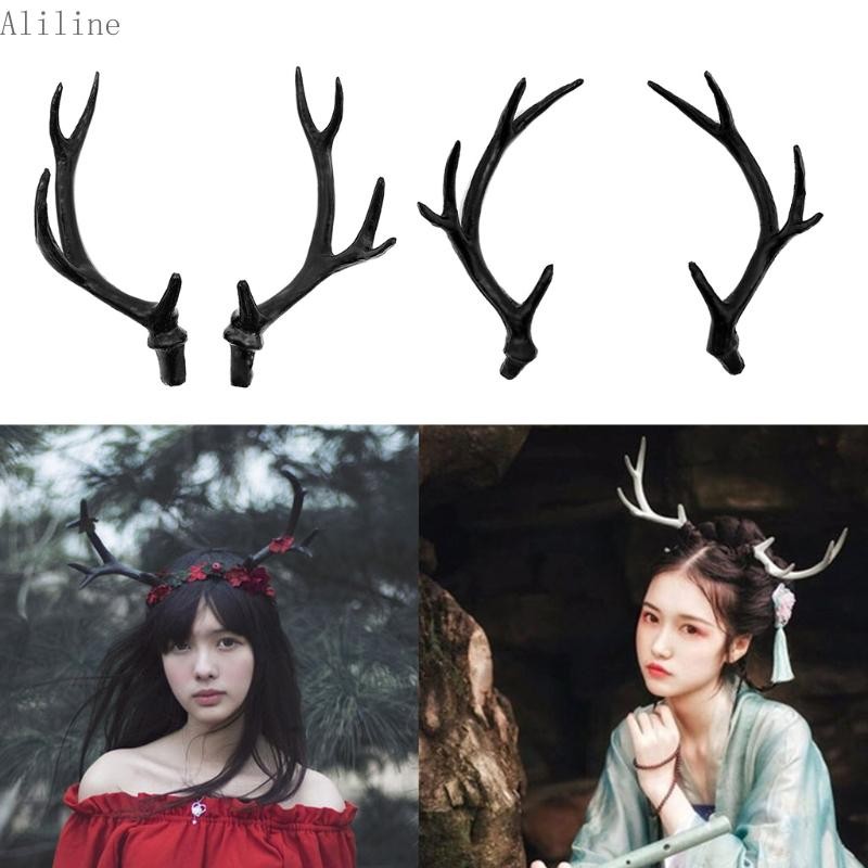 Alilin Deer Horn Headwear Party Prop Antlers Headwear Halloween ...