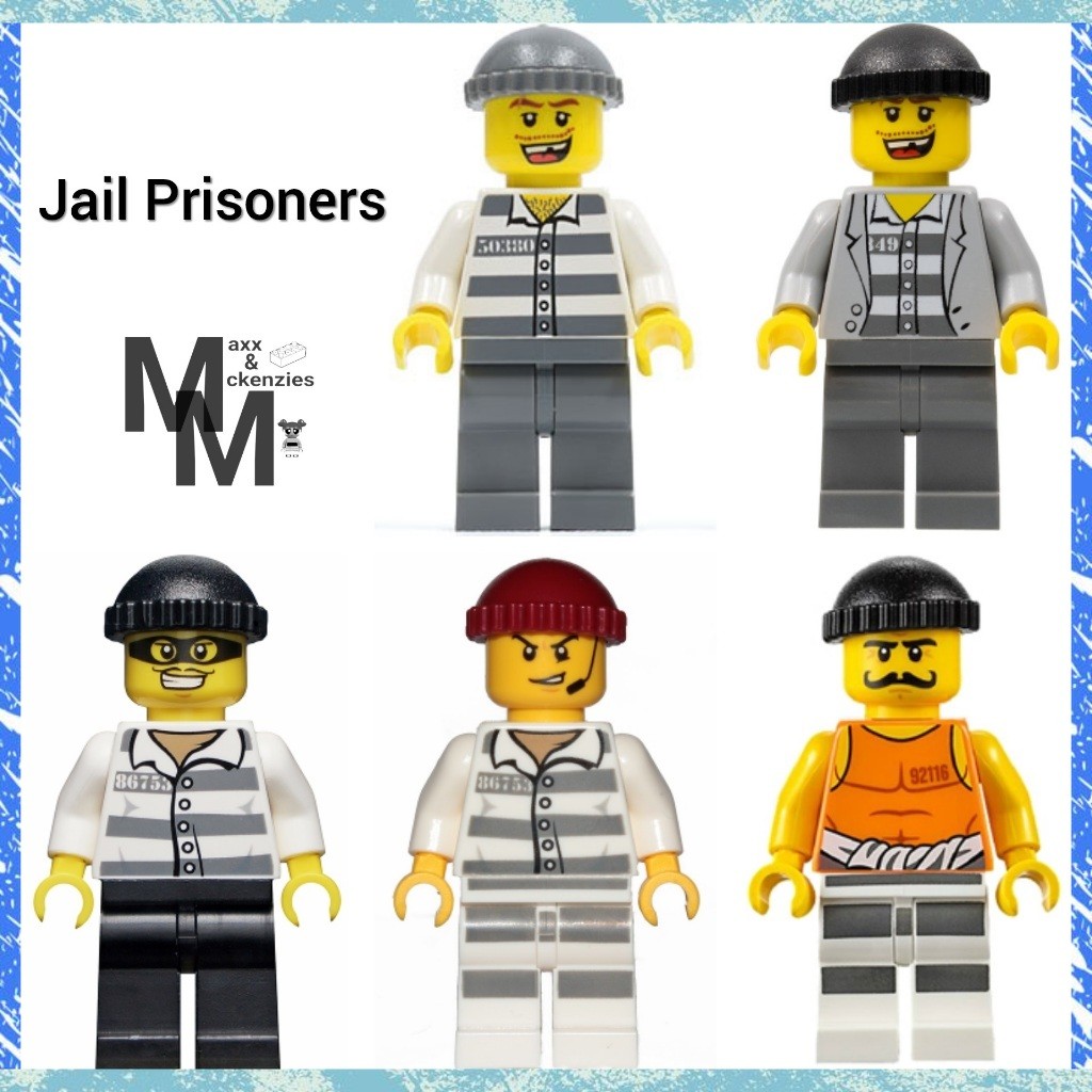 Jail Bandits and Prisoners Lego Minifigure | Shopee Philippines