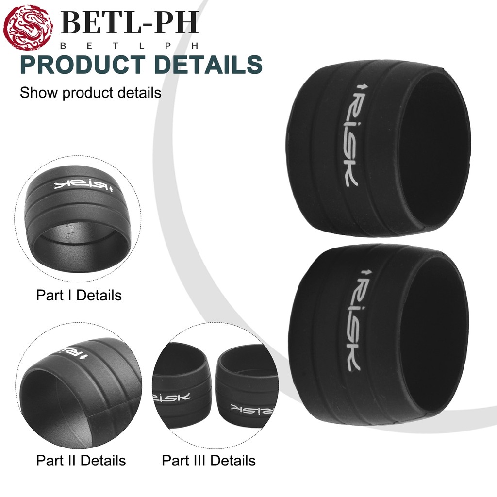 betterlife3.ph⚡ 2PCS Silicone Bike Handlebar Tape Fixed Ring Anti-Skip ...