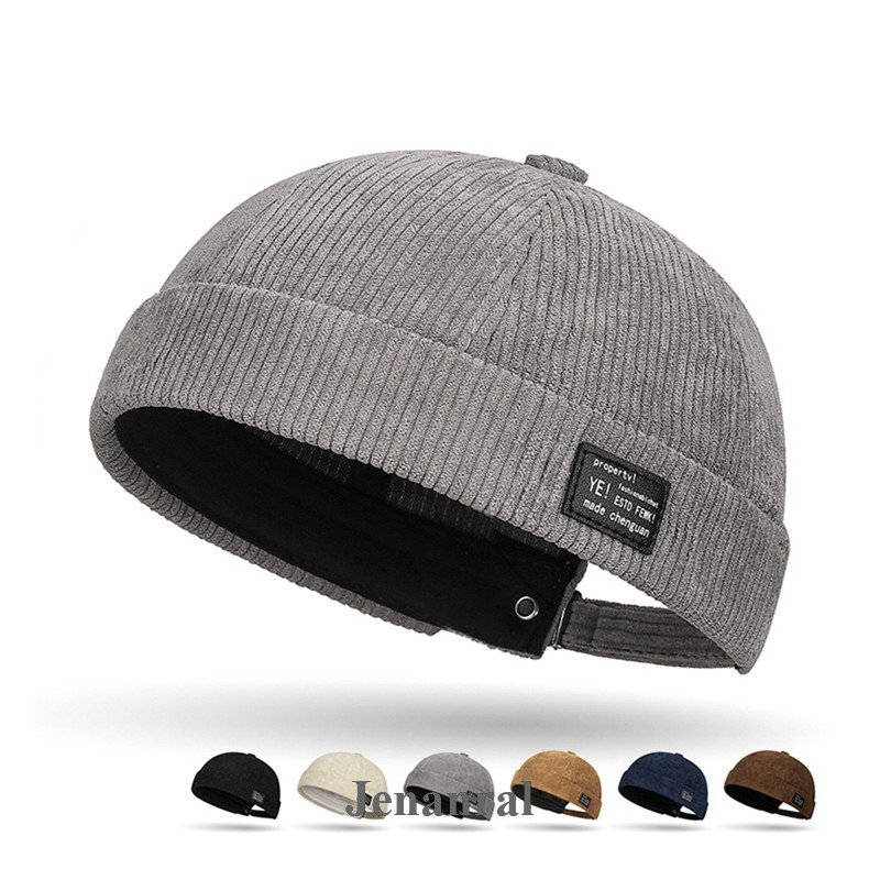Jenanral Vintage Landlord Hat Hiphop Melon Skin Cap Brimless Caps ...
