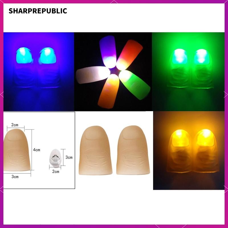 [Sharprepublic] LED Finger Lamp Thumb Light Glowing Finger Trick Fake ...