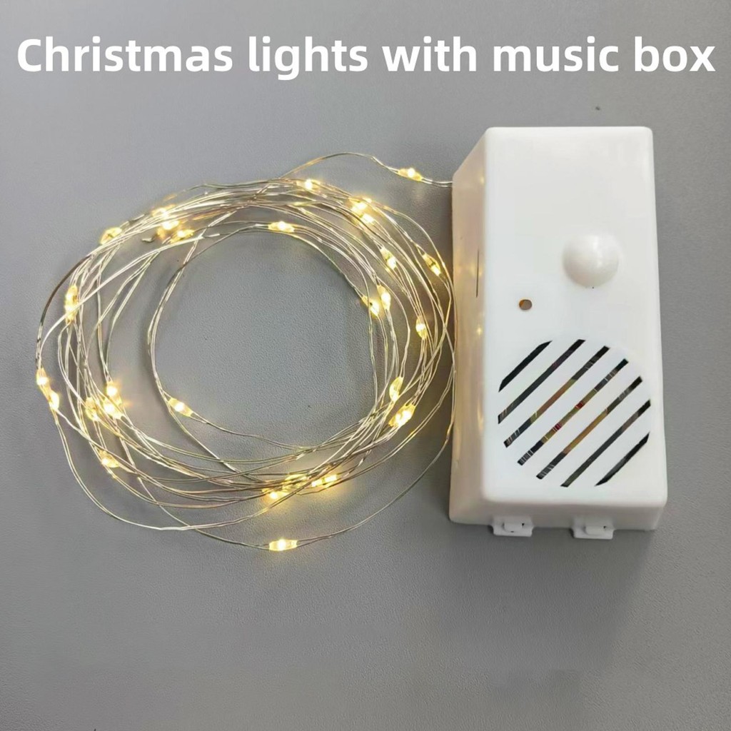 Christmas Music Box Bright Colors Musical Boxes with Led Color Lights ...