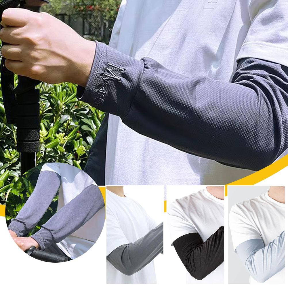 Men's Sun Protection Extra Loose Sleeves M Letter Sun UV Protection Arm ...