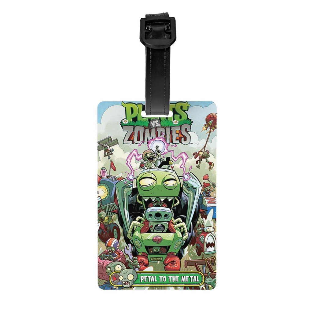 Plants Vs Zombies PVC Plastic Luggage Tags Travel Suitcase Tag Travel ...