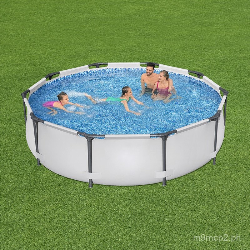 Bestway 56406Round Pipe Frame Pool Suit Family Supported Swimming Pool ...
