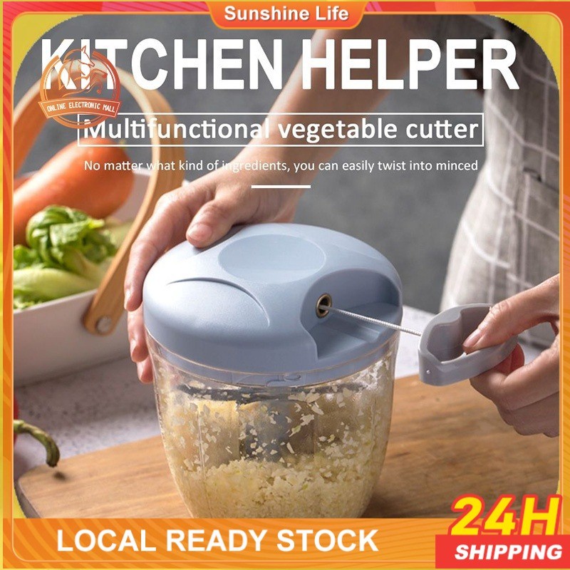 Hand Chopper Manual Rope Food Processor With Pounding Garlic Cutting ...