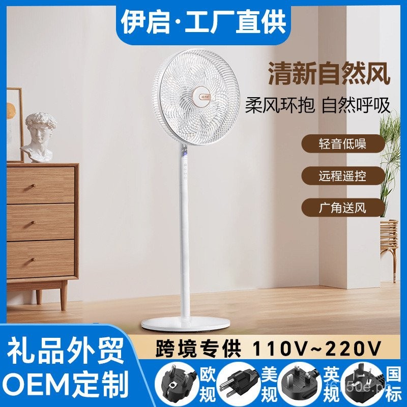 New National Standard Electric Fan Home Stand Fan Light Tone Remote ...