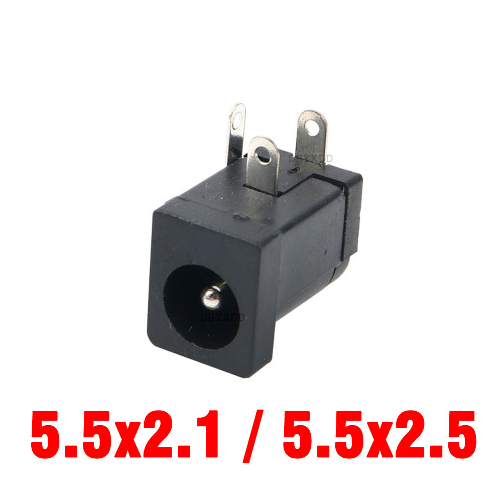 10pcs/lot PCB Mount 5.5 x 2.1 5.5x2.5 mm Female DC Power Jack Plug ...