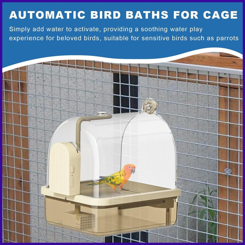 Bird Baths For Cage Indoor Bird Bath Automatic Stand Perch Bathtub 2 ...