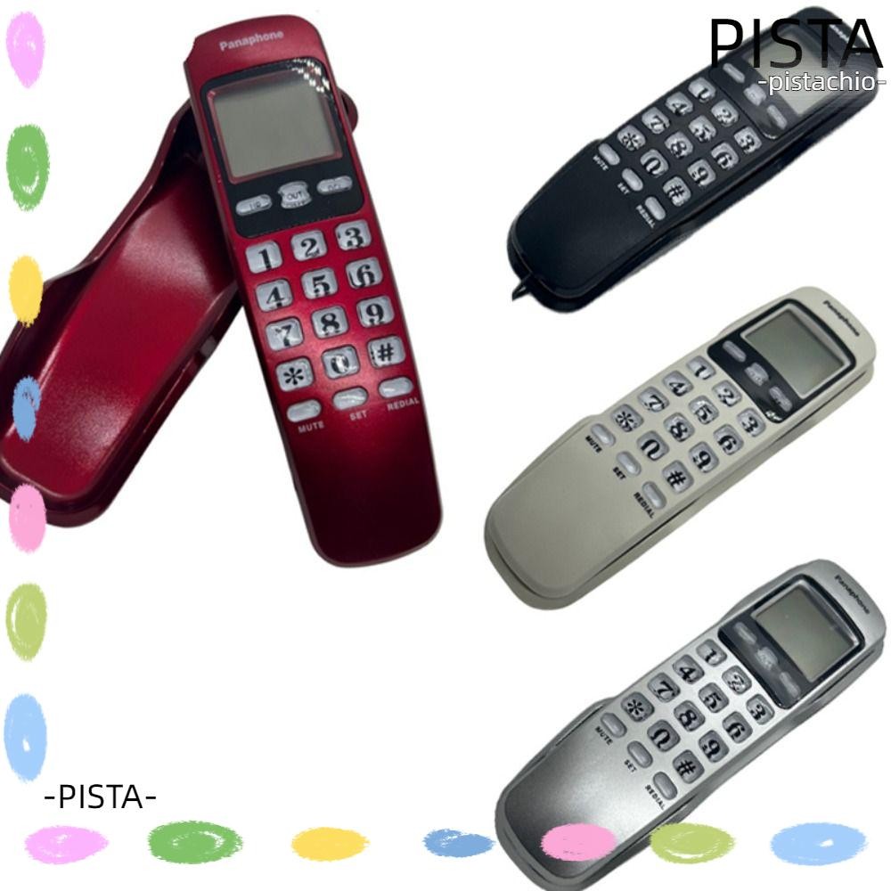 PISTA Corded Telephone, Compact Landline Handset Phone, Caller ID Wall ...