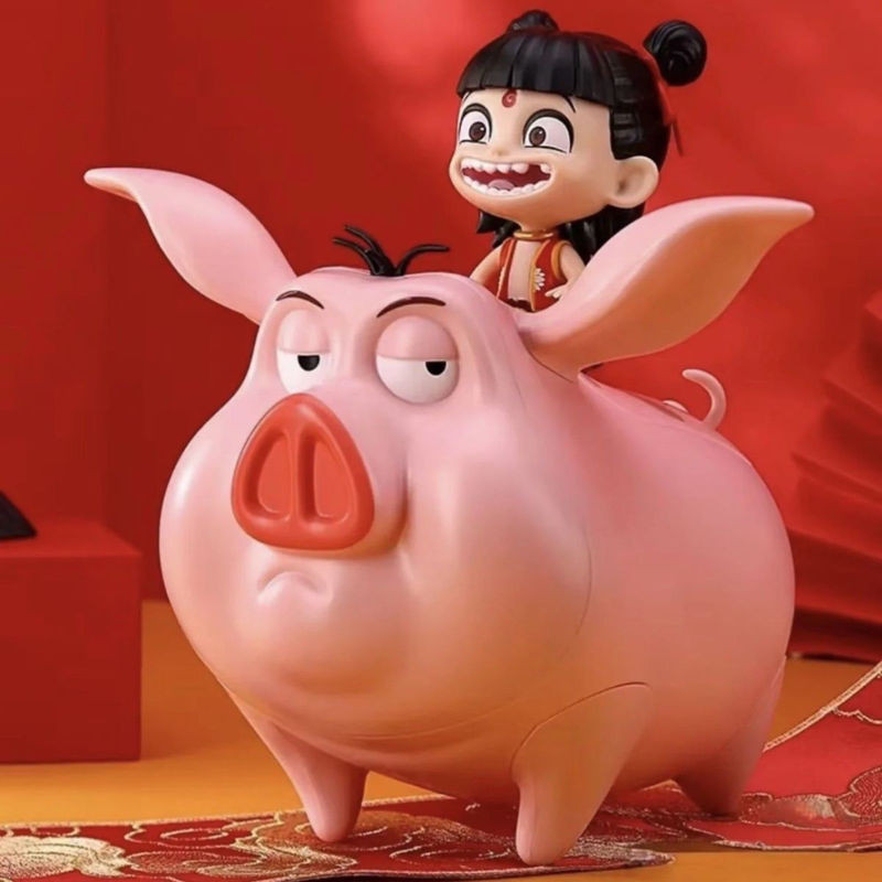 Nezha Mount Flying Pig-Piggy Bank, Nezha-Flying Pig-Figure, Anime ...