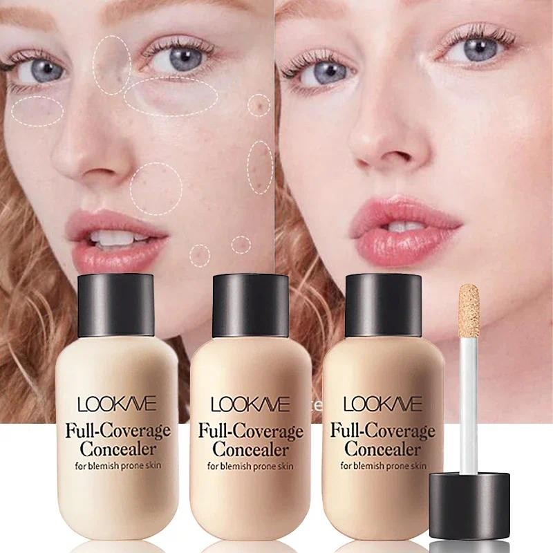 Waterproof Liquid Concealer Foundation Cream Lasting Full Coverage Acne ...