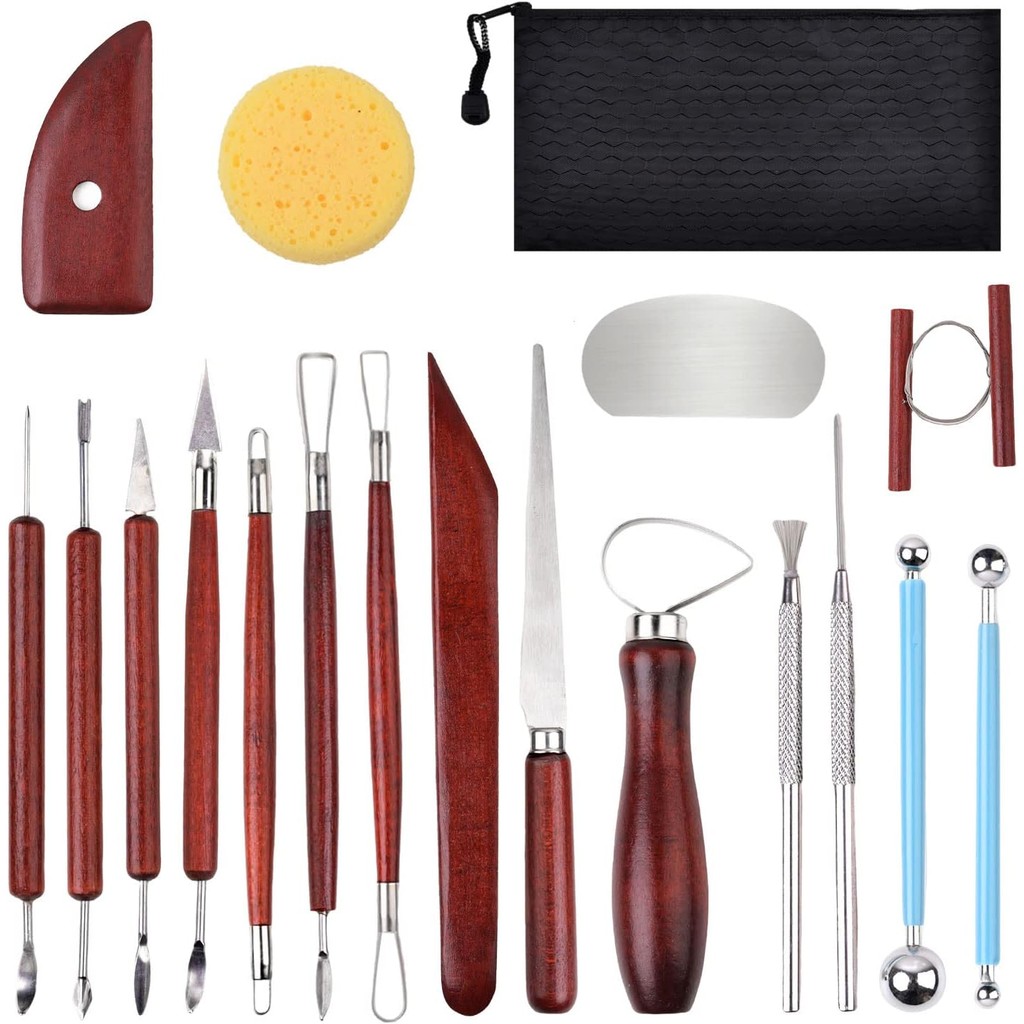 Pottery Clay Sculpting Tools Kit 4-21 Pcs/Set, Ceramic Wax Clays ...