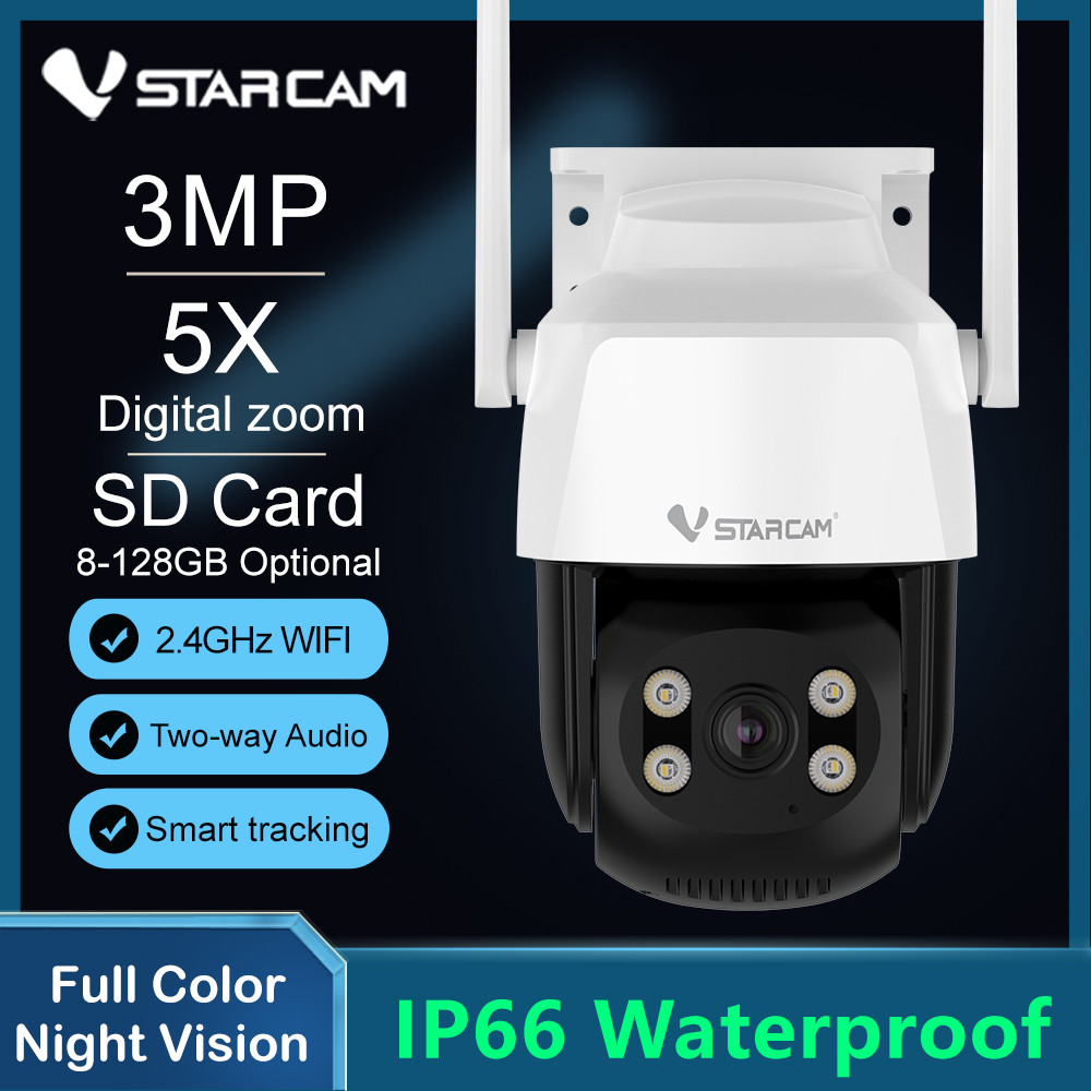 Vstarcam 3MP PTZ IP Camera Wifi Outdoor 5X Digital Zoom Smart Tracking ...