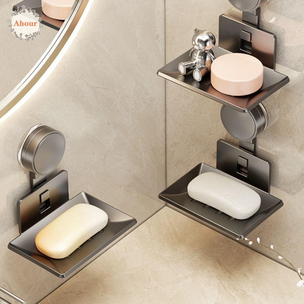 AHOUR Suction Cup Soap Holder, Punch-Free Wall-Mounted Soap Storage ...