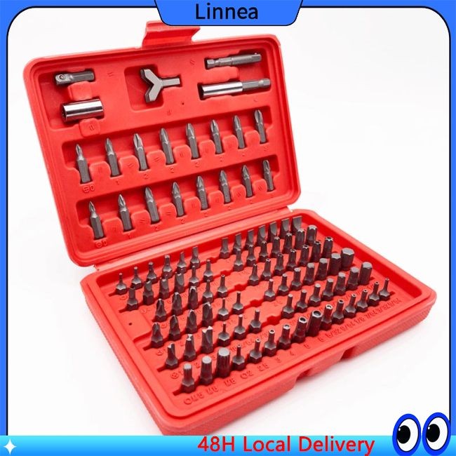 LIN 100Pcs Security Screwdriver Bit Set Steel Drill Bit Set With Bit ...