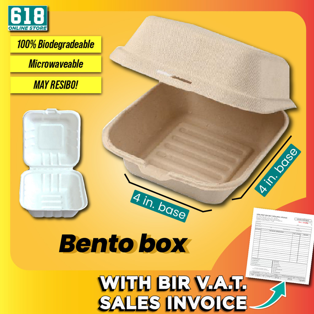Bento Cake Box Bagasse Microwaveable | Shopee Philippines