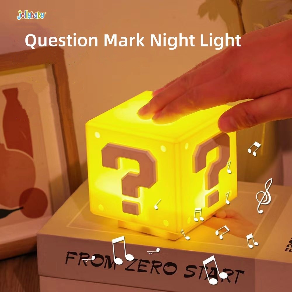Jollybaby Mario Question Mark Light, USB Rechargeable Sound Night Light ...