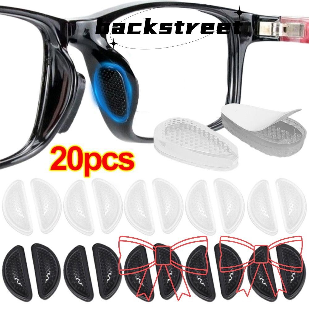 BACKSTREET 10 Pairs Nasal Supports, Invisible Silicone Glasses Nose ...