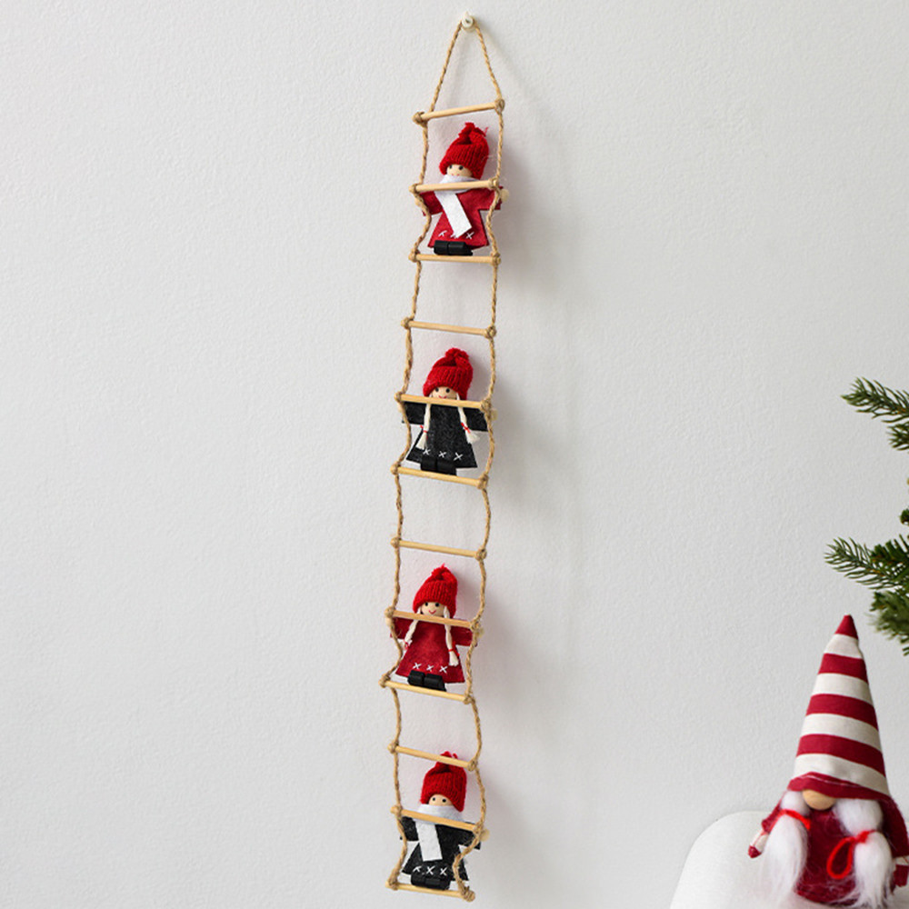 Santa Snowman Climbing Ladder Decoration Home Celebrations Climbing ...