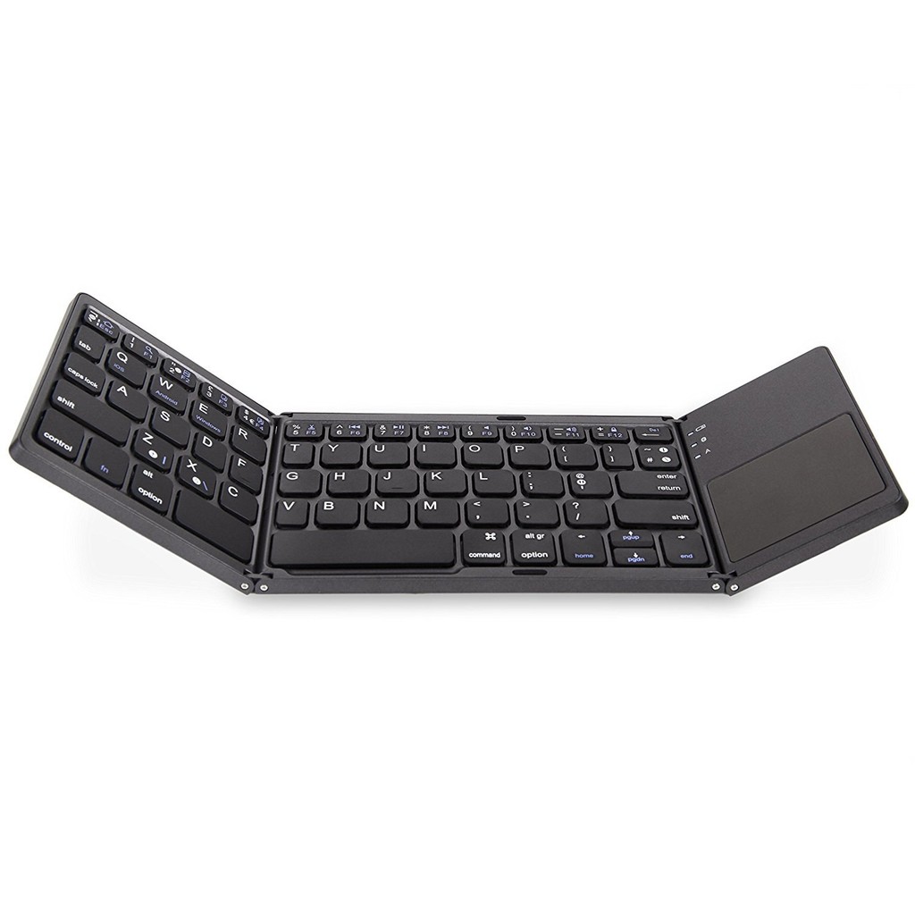 Ultra Slim Pocket Foldable Bluetooth Wireless Keyboard with Touchpad ...