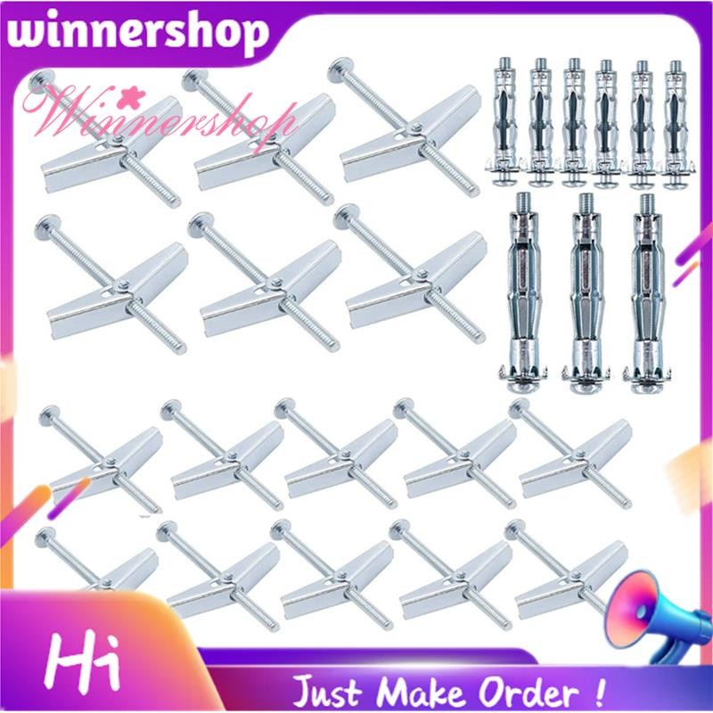 25Sets Toggle Bolt and Molly Bolt,Wing Nut Kit,Heavy Duty Wall Anchors ...