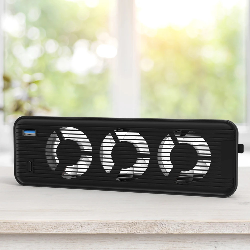 For PS5 Disc And Digital Edition USB 3.0 Cooling Fan Triple Fans ...