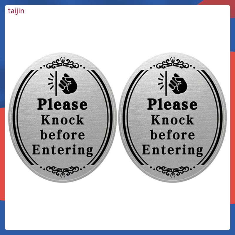 Doorbell Plate Sign Logo Sticker Please Knock First before Entering ...