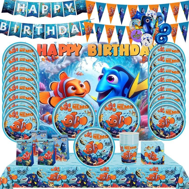 Finding Nemo Theme Birthday Party Decorations Card CakeTopper Balloons ...