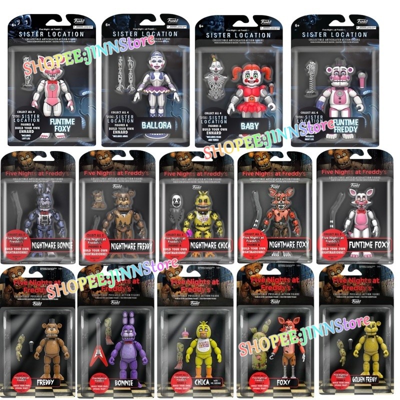 -JINN- FNAF SISTER LOCATION Figures FUNTIME FOXY/BALLORA/BABY/FUNTIME ...