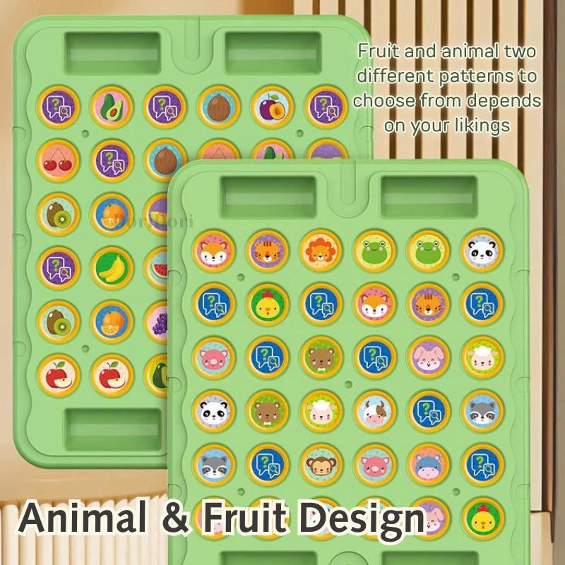 Flip Chess Board Game Kids Toy Creative Educational Fruits Cognitive ...