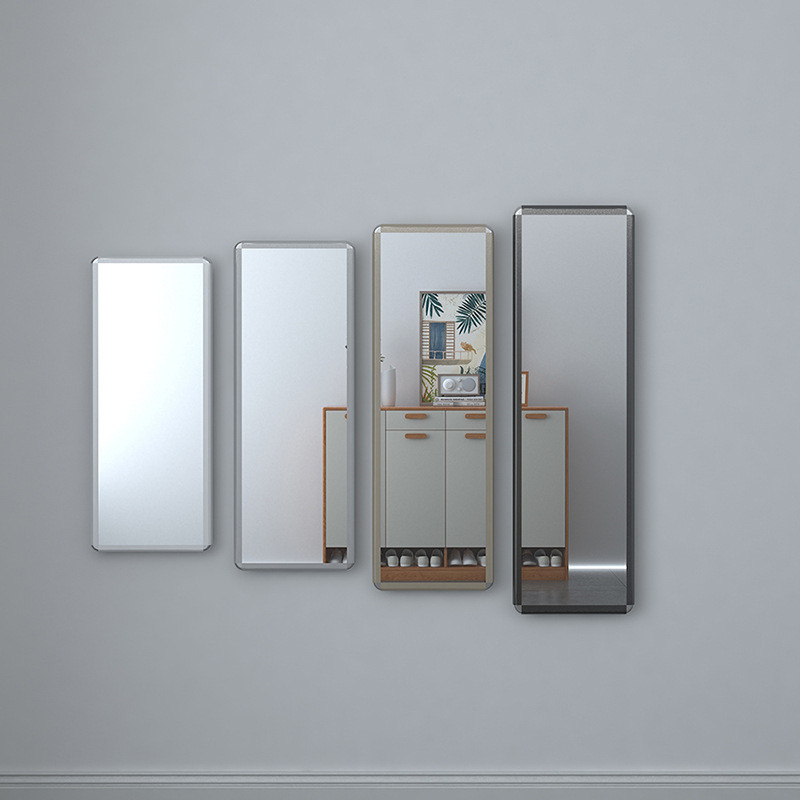 Wardrobe Mirror inside Invisible Dressing Mirror Push-Pull Full-Length ...
