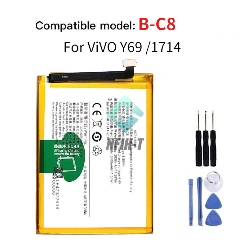 Vivo Y69 1714 Battery Model B-C8 High Quality Lithium Battery 3000mAh ...