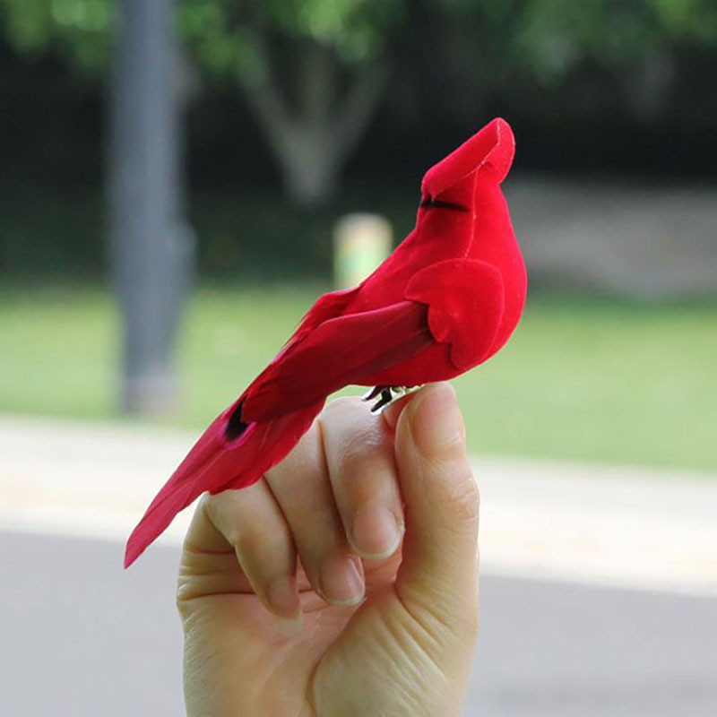 [JJCW] Creative Foam Feather Artificial Parrots Imitation Bird Model ...
