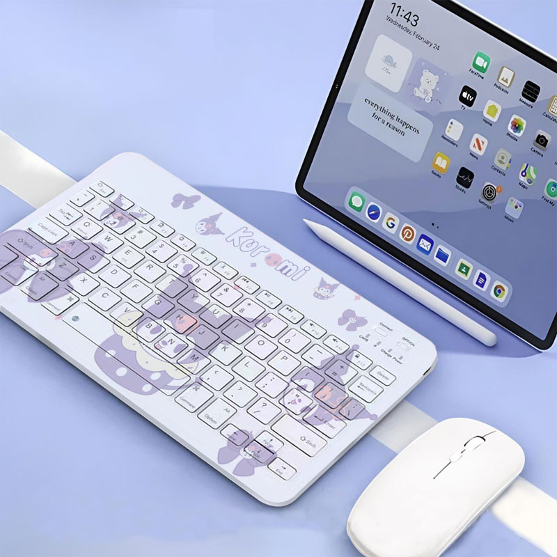 Cute Kuromi Bluetooth Keyboard Wireless Bluetooth Keyboard Youthful and ...