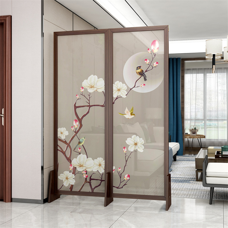 Solid Wood Screen Partition Board Entrance Living Room Folding Mobile ...