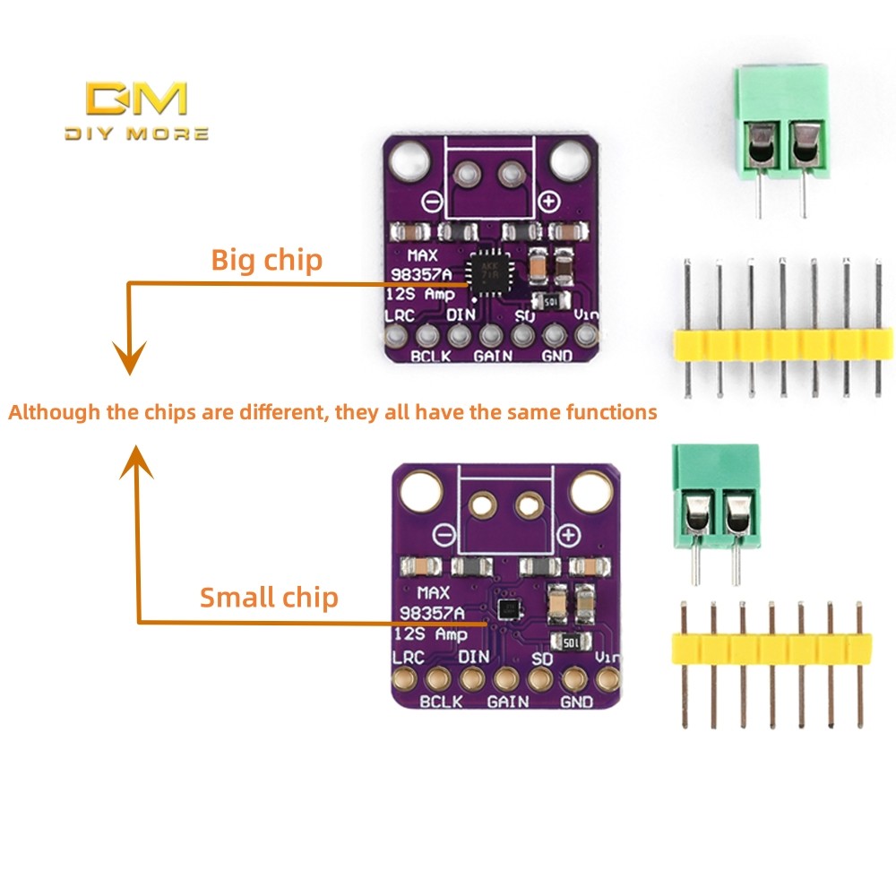 DIYMORE MAX98357 I2S Audio Amplifier Module Audio Amplifiers Filterless ...
