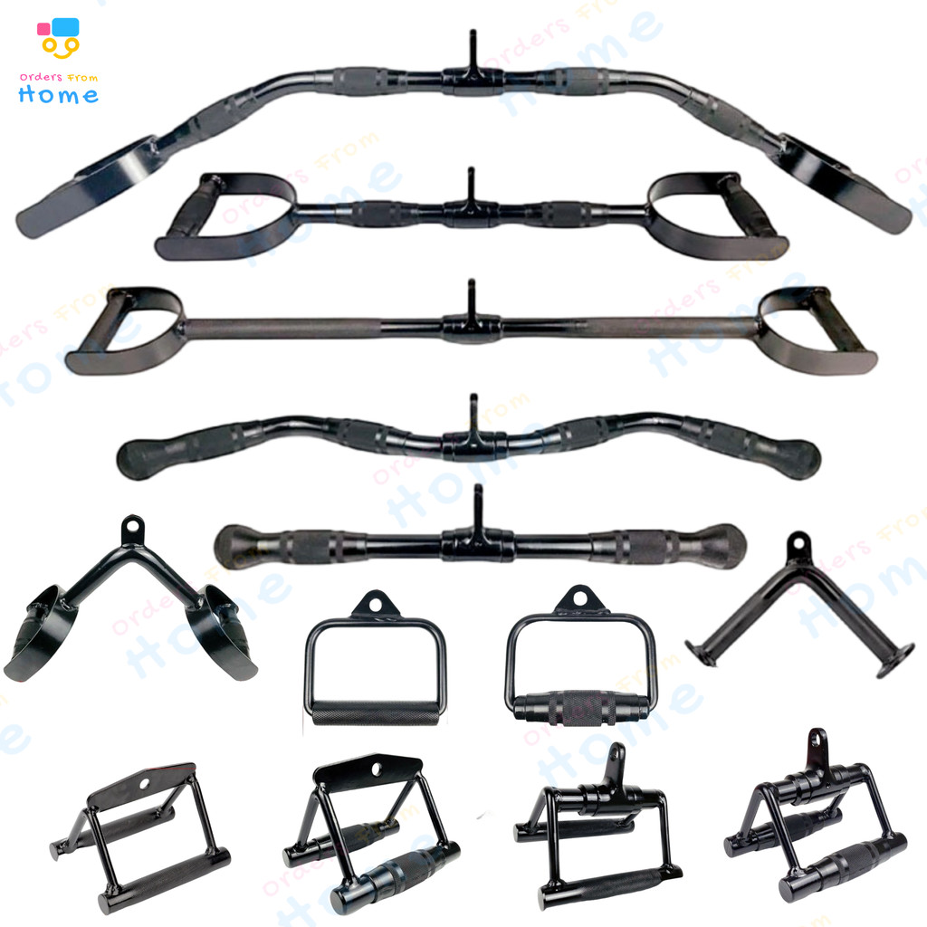 Black Series D V Revolving Handle Curl Bar Tricep V Press Down High ...