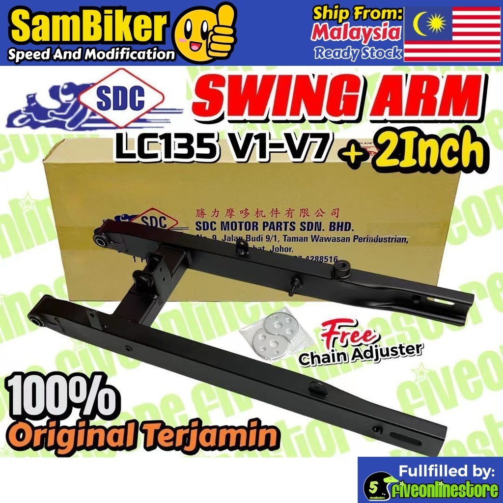 SDC Swing Arm +2 Inch LC135 V1 V2 V3 V4 V5 V6 V7 LC Rear Arm +2inci ...