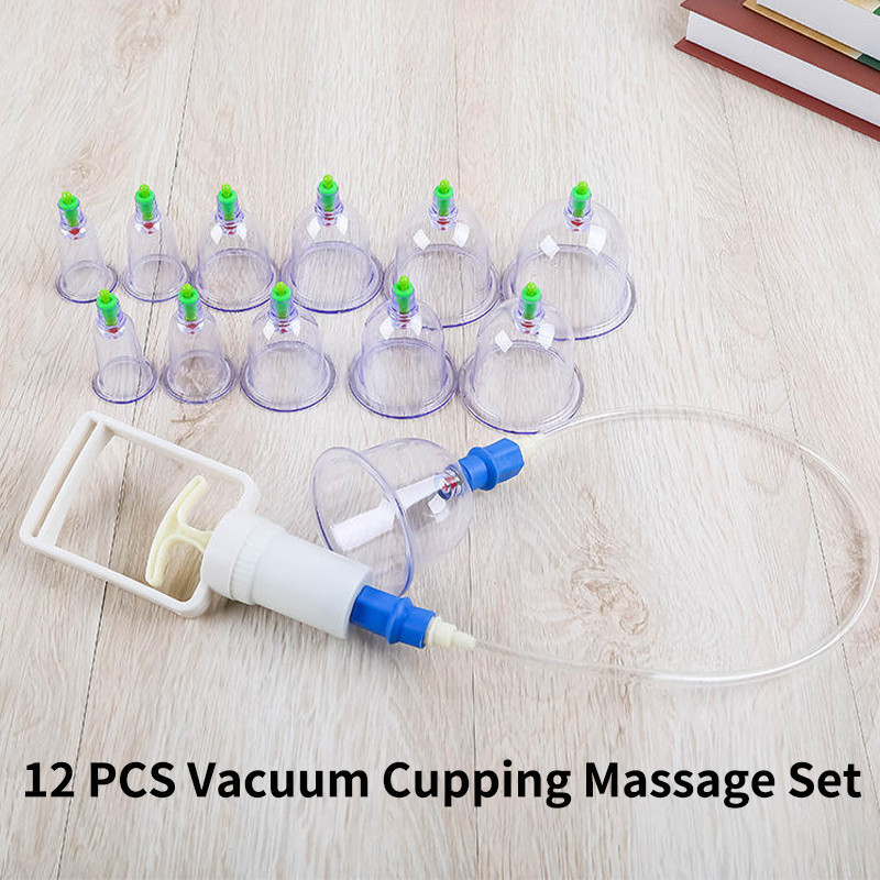 BK 12PCS Traditional Ventosa Vacuum Cupping - Body Massage Health Care ...