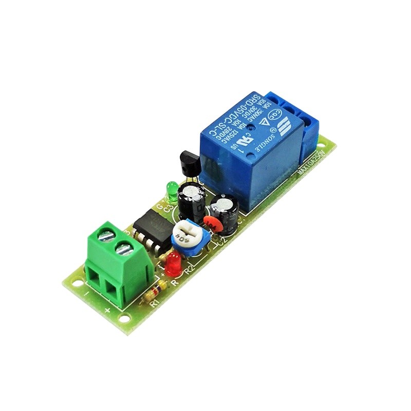 一5V12V power-on adjustable delay off relay module 555 monostable time ...