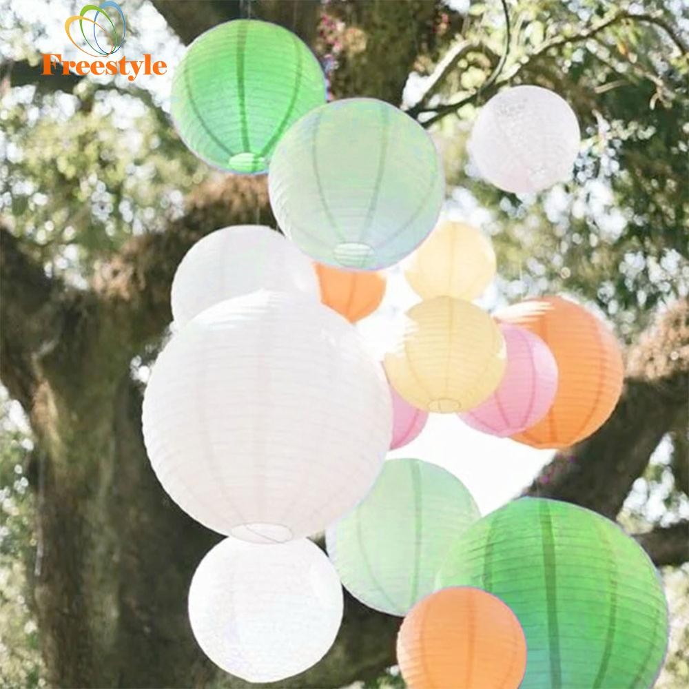 5 Pcs 4 Inch Round Chinese Paper Lantern Paper Lamp Decor Hanging Paper ...