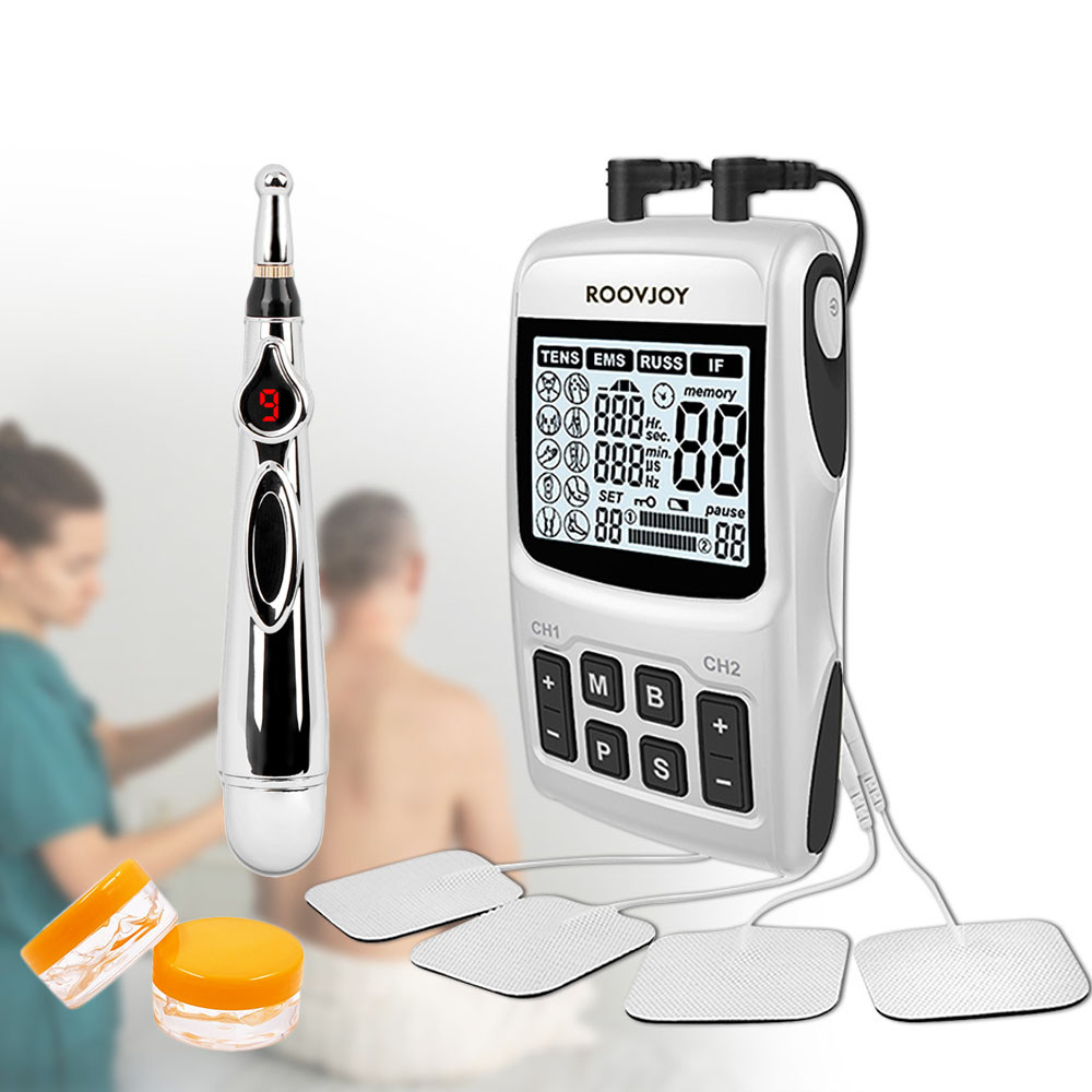 Rechargeable Therapy Massage Machine EMS TENS Unit Muscle Therapy ...