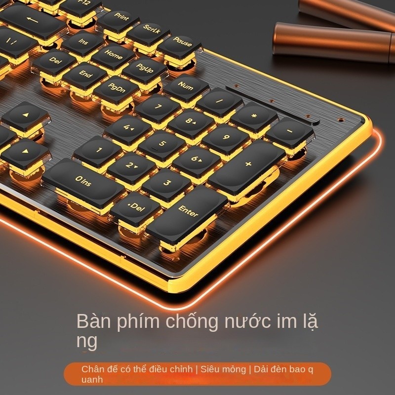 Wired Mechanical Feel Keyboard Waterproof Silent Ultra-Thin Keyboard ...