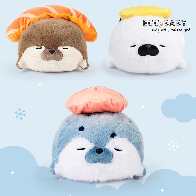 ((Duoai) Sushi Seal Plush Toy Transformed into Sushi Sea Otter Small ...
